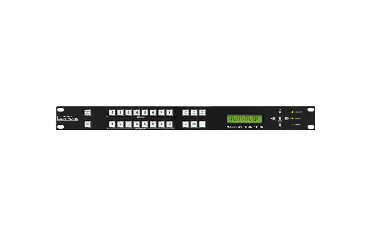 MX8x8DVI-HDCP-Pro | 8×8 HDCP-Capable DVI Router